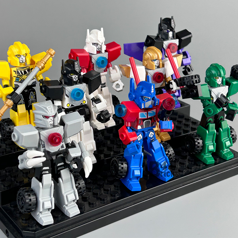 8pcs Transformers Minifigures Toy Set, Optimus Prime Bumblebee Mini ...