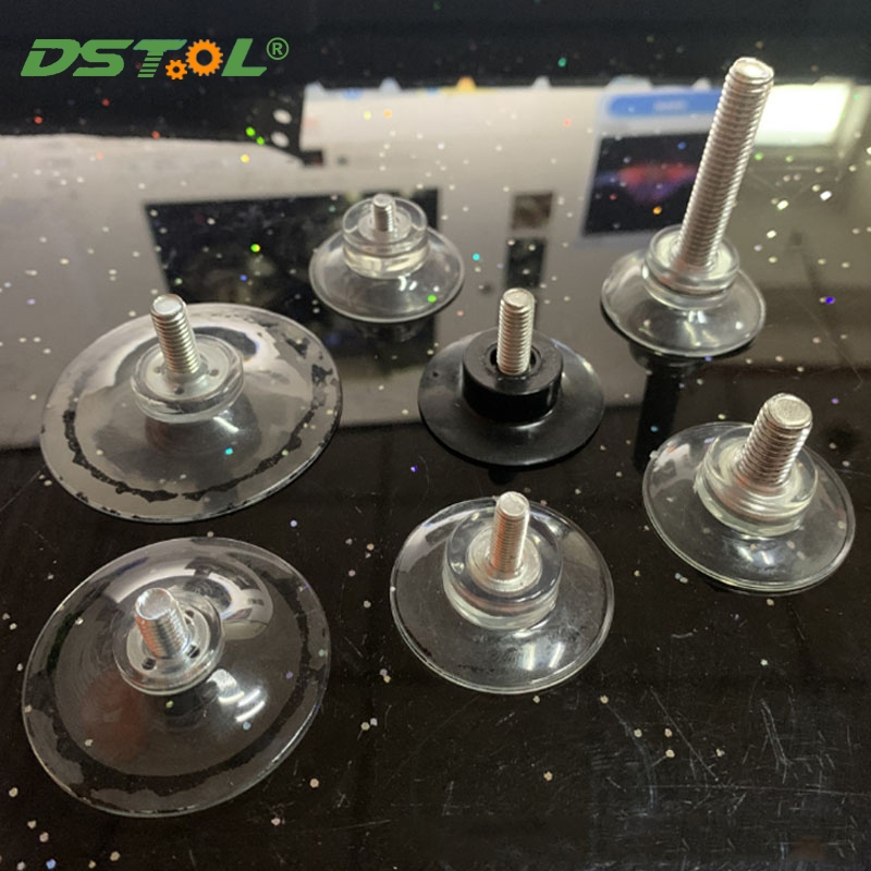 M6/M8 Screw Transparent PVC Suction Cup Suckers Turn Nut Strong ...