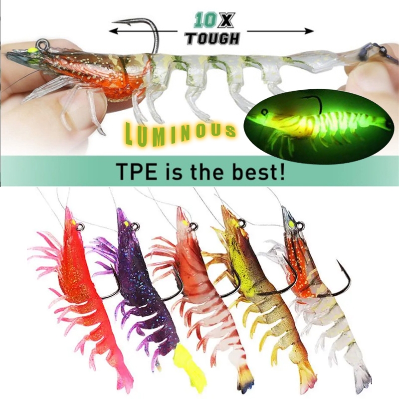 Softplastic Fishing Lure High Speed Shrimp Fishing Bait Soft Craw Lures ...