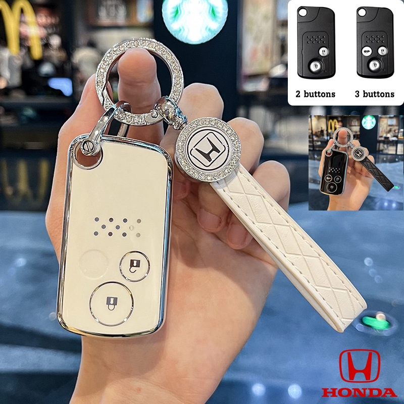 Honda 2/3 Buttons TPU Key Cover Holder Keychain Protector For Honda CRV ...