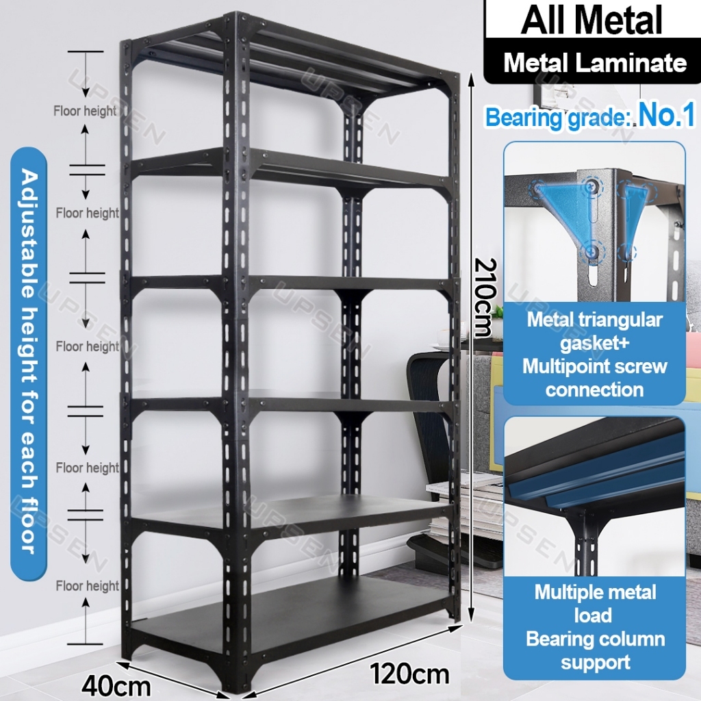 3/6 Tier Metal Boltless Rack Home kitchen Store Storage Rack Warehouse ...