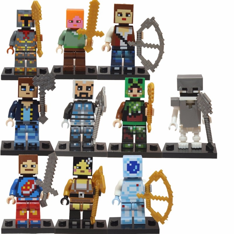 Little Man Building Block Series My World Minecraft Figure Toy ...