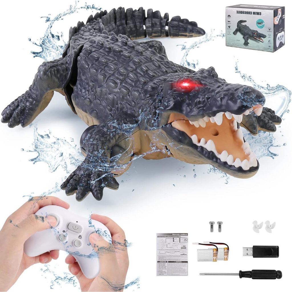 2.4G RC Crocodile Toy Remote Control Simulation Dinosaur Shark ...