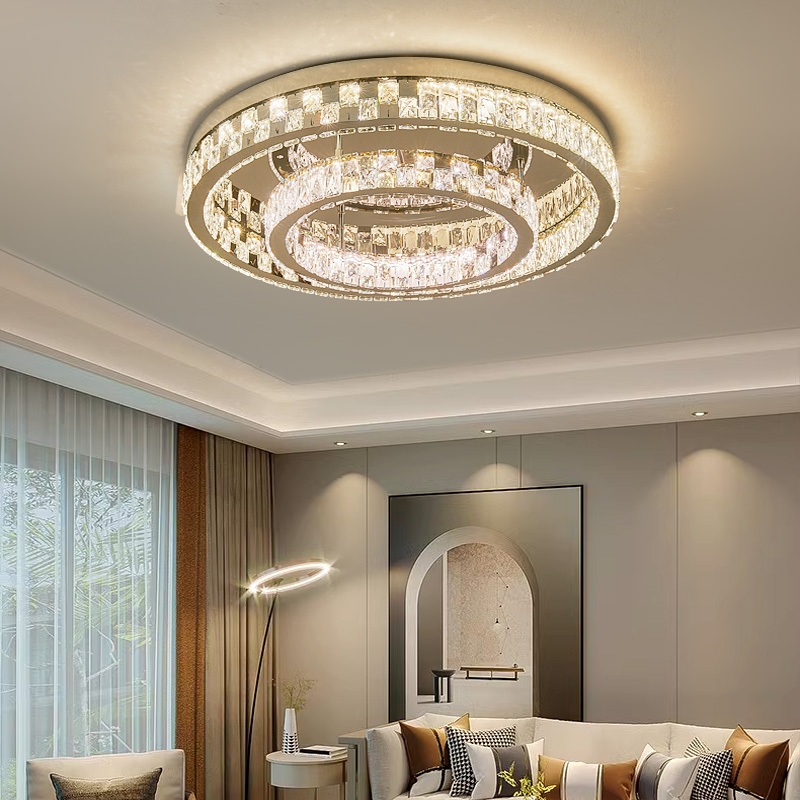 Modern K9 Crystal LED Ceiling Chandelier Light Living Room Bedroom ...