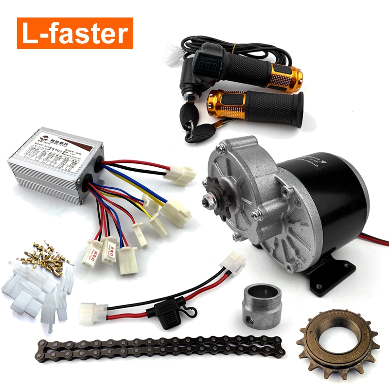 L-faster 350W Brushed Geared Motor Electric Tricycle Conversion Kit Max ...