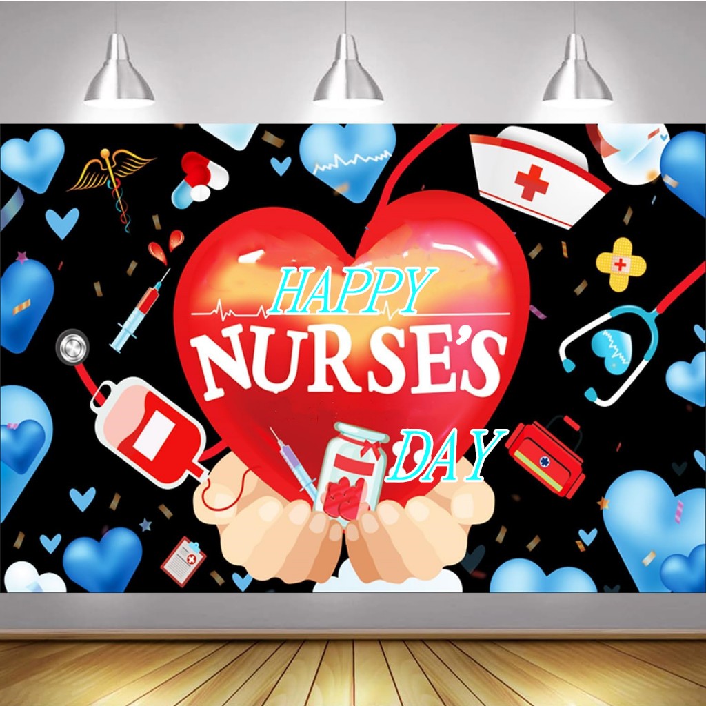 Happy Nurse's Day Appreciation Week Banner Backdrop Nurses Week ...