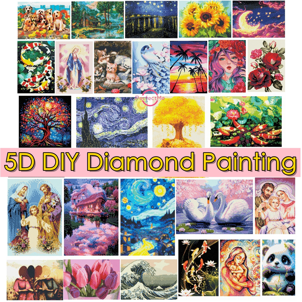【ReadyStock】Boutique Diamond Painting 5D Full Drill Diamond Painting ...