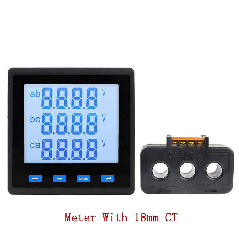 RS485 400V 3 Phase Multi-function Digital LCD Display Voltmeter Ammeter ...