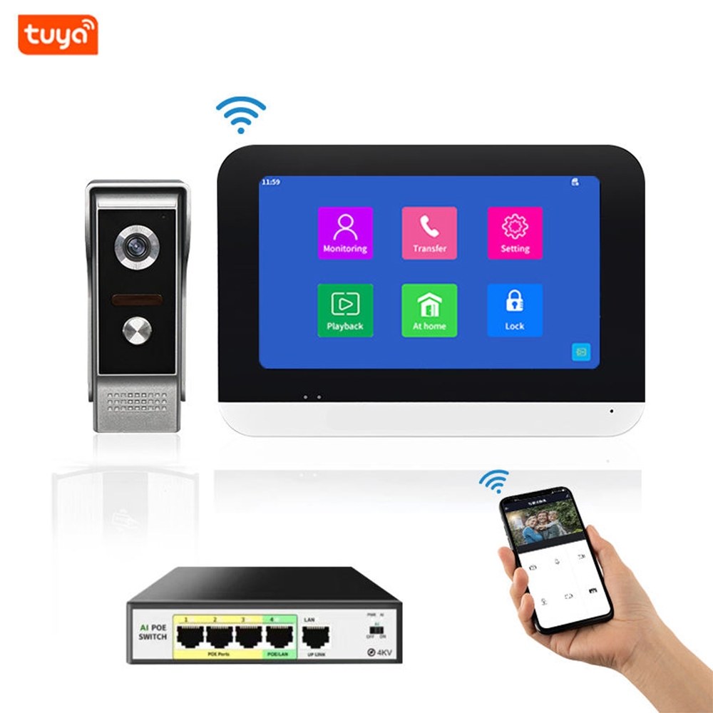 New home security Wifi doorbell with waterproof camera Tuya Poe Ip ...