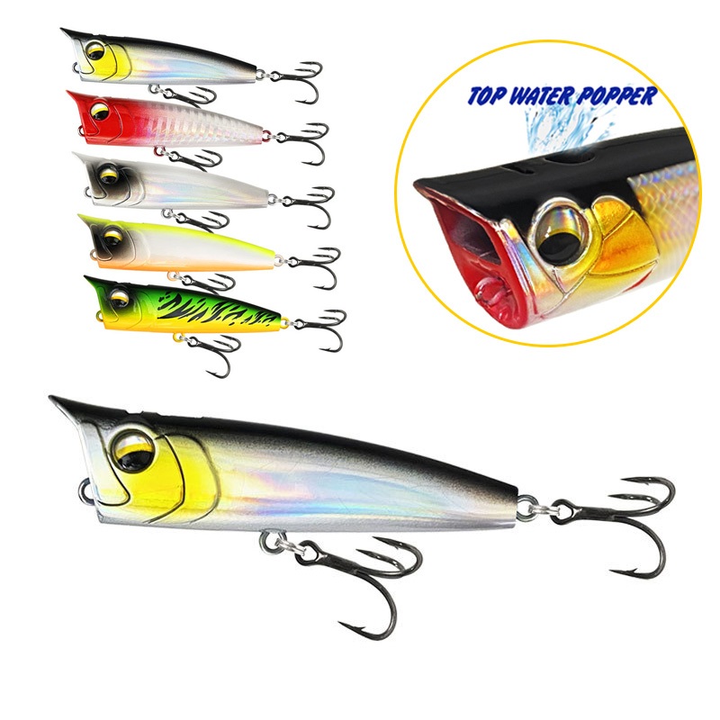 Topwater Popper Big Wave Hard Lure Floating Fishing Lures | Shopee Malaysia