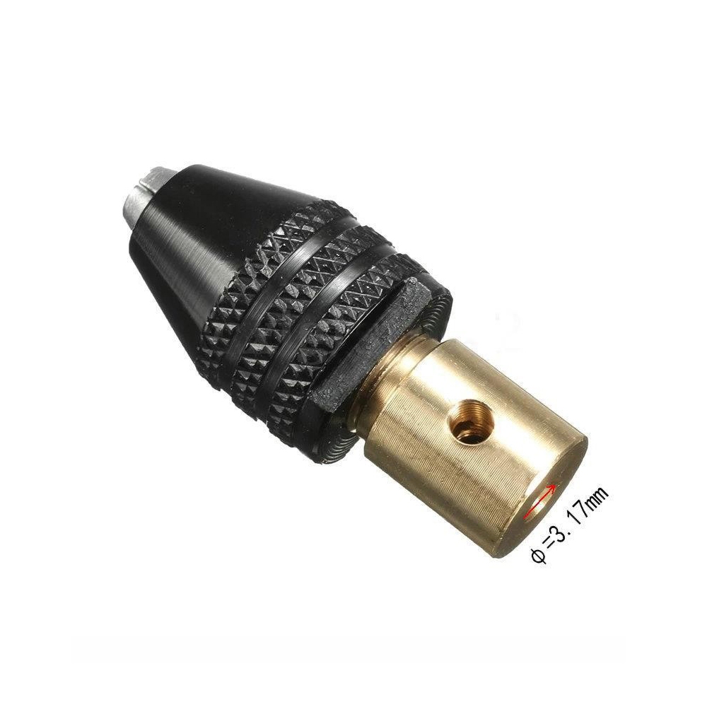 Three-jaw Head Brass Center Shaft Mini Drill Chuck Durable Clamp 0.3-3 ...