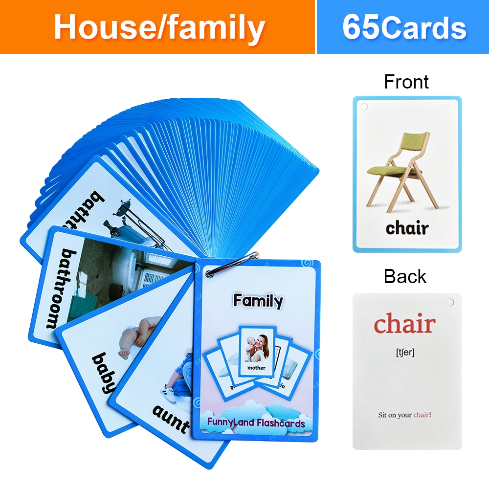 26 Themes English Words Learning Pocket Card for Toddlers Verbs ...