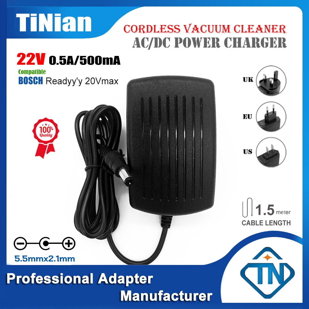 22V 0.5A 500mA AC/DC Adapter Suitable for BOSCH 20Vmax Readyy'y ...