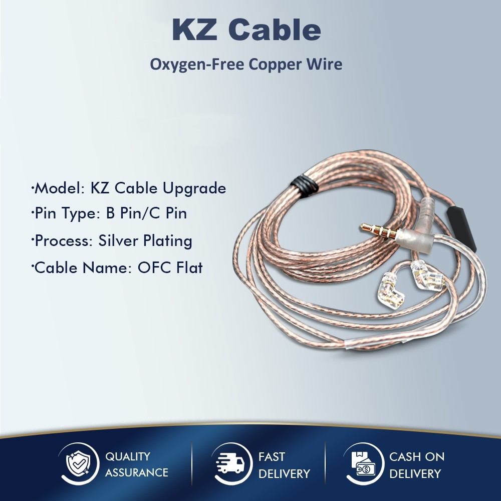 KZ Original Brand High Purity Oxygen-free Copper Wire OFC 0.75mm Gold ...