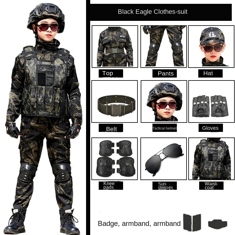 Tactical Military Uniform for Children's Day Camouflag Disguise Adult ...