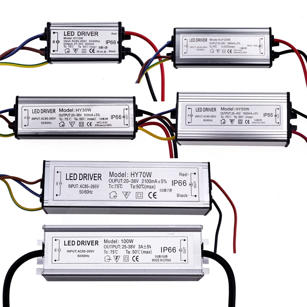 10W 20W 30W 50W 100W Waterproof High Power Supply LED Driver AC85-265V ...