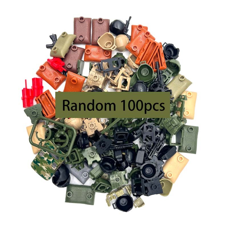 MOC Military Soldier Accessories Building Blocks Toys Set Vest Belt Hat ...
