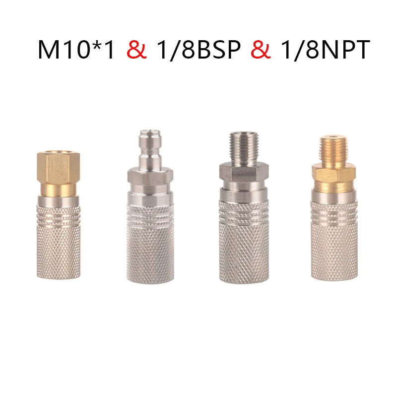 M10*1 1/8BSP 1/8NPT Male Female 8MM Quick Coupler Pressure Regulator ...