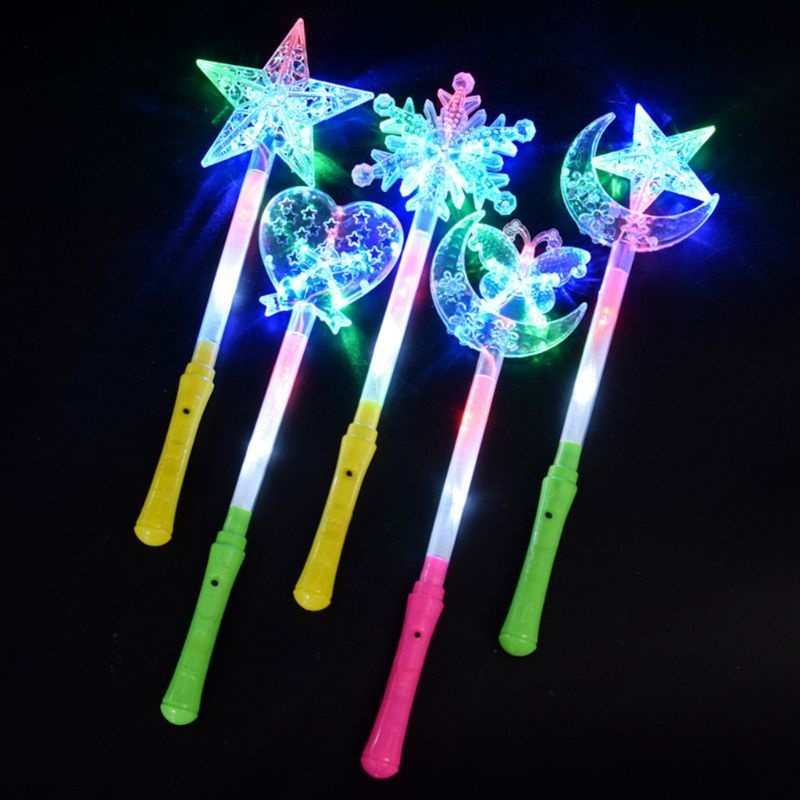 Flashing Lights Up Glow Sticks Magic Star Wand Party Concert Xmas ...