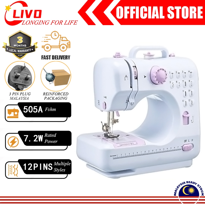 LIVO Mini Sewing Machine FHSM 505A Pro Upgraded 12 Mesin Jahit Sewing ...
