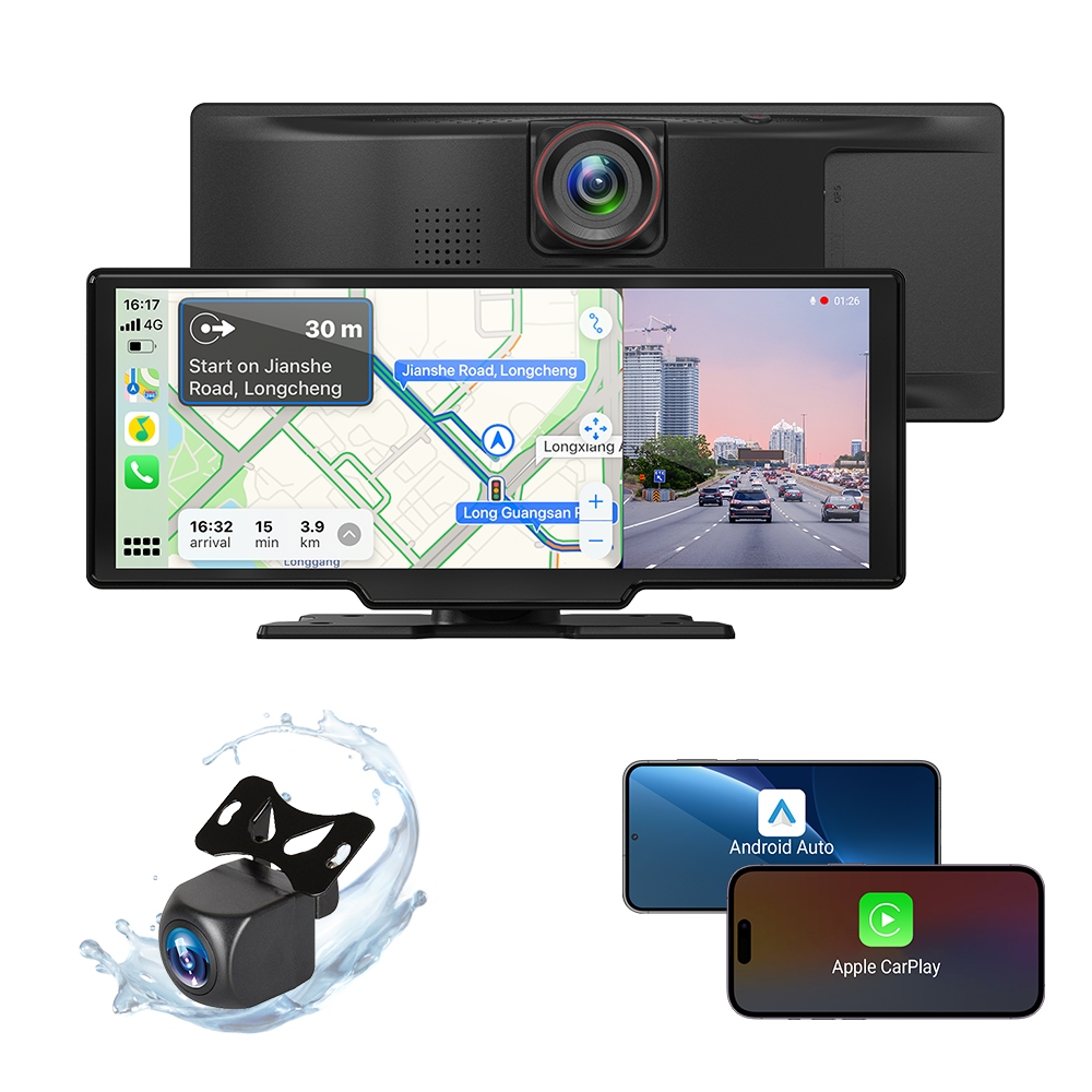 OttoScreen 10.26" INCH Portable Car Player Carplay Android Auto Bluetooth IPS 4K Touch Screen ...