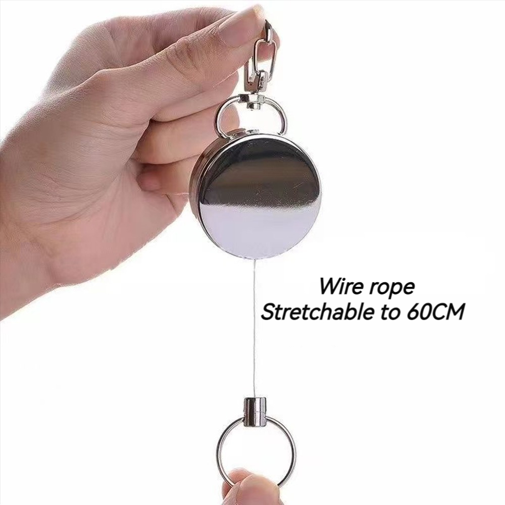 Stainless Steel Retractable Key Ring Retractable Key Ring Key Ring ...