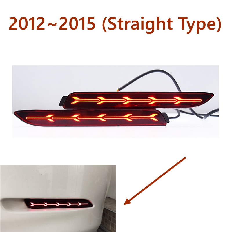 For Toyota Innova Rear Bumper Light A Pair High Quality LED DRL Rear ...