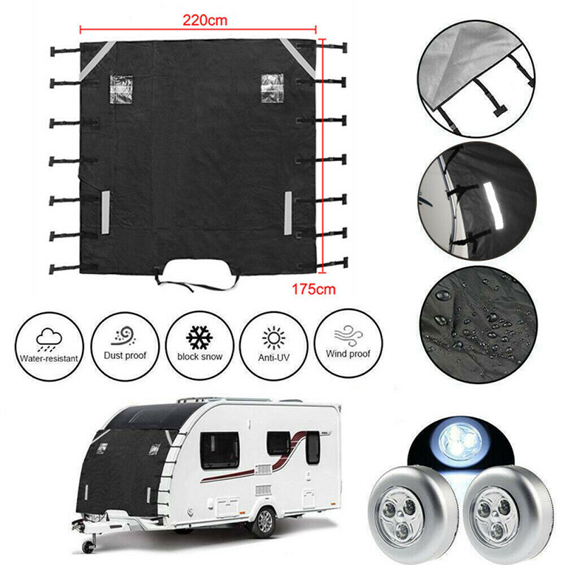 Universal Caravan Front Towing Cover Protectors Shield Waterproof +2 ...