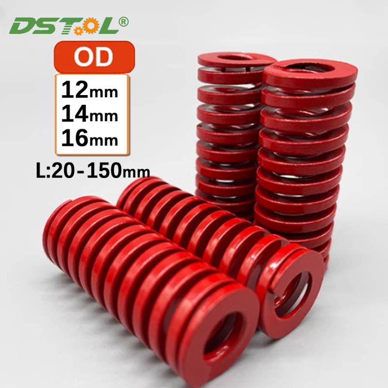 Medium Load Die Mold Springs Red Compression Spring Outer Dia 12 14 ...