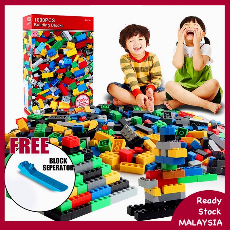 [Malaysia Stock]] 500/1000 Pieces Building Blocks DIY Bricks Small Size ...