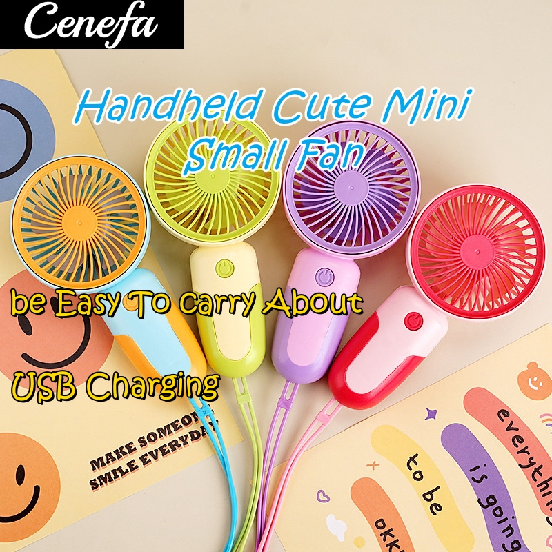 Cenafa Mini's cute USB charging handheld fan comes with a 300-500mAh battery and a base ...
