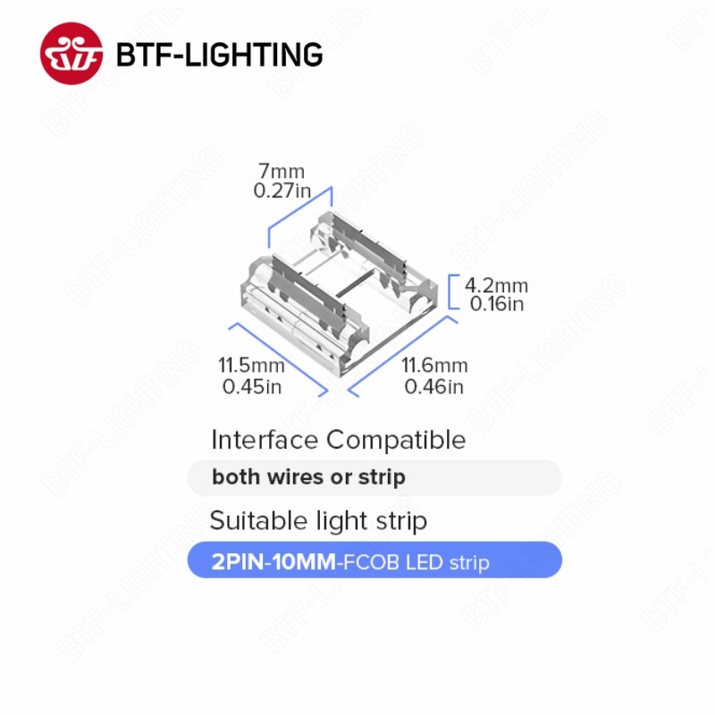 BTF-LIGHTING SMD COB LED Connector 5050 RGB T-type L-type X-type ...