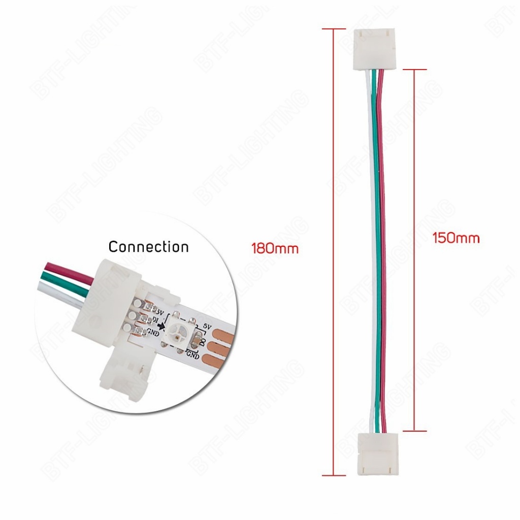 BTF-LIGHTING SMD COB LED Connector 5050 RGB T-type L-type X-type ...