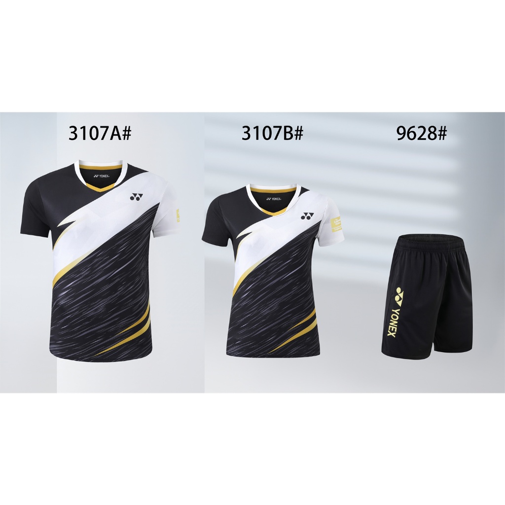 2024 New Yonex Badminton Set Men's and Women's Short Sleeve Table Tennis Competition Sports Set ...