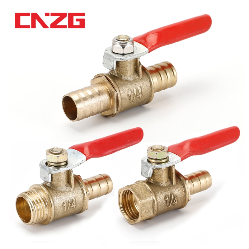 Barb Brass Ball Valves Water Oil Air Gas Fuel Shutoff Pipe Valve Hose ...
