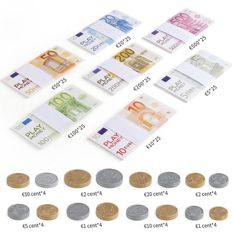 Prop Game Banknote Home Decoration 5 10 20 50 100 200 500 EUR Gold ...