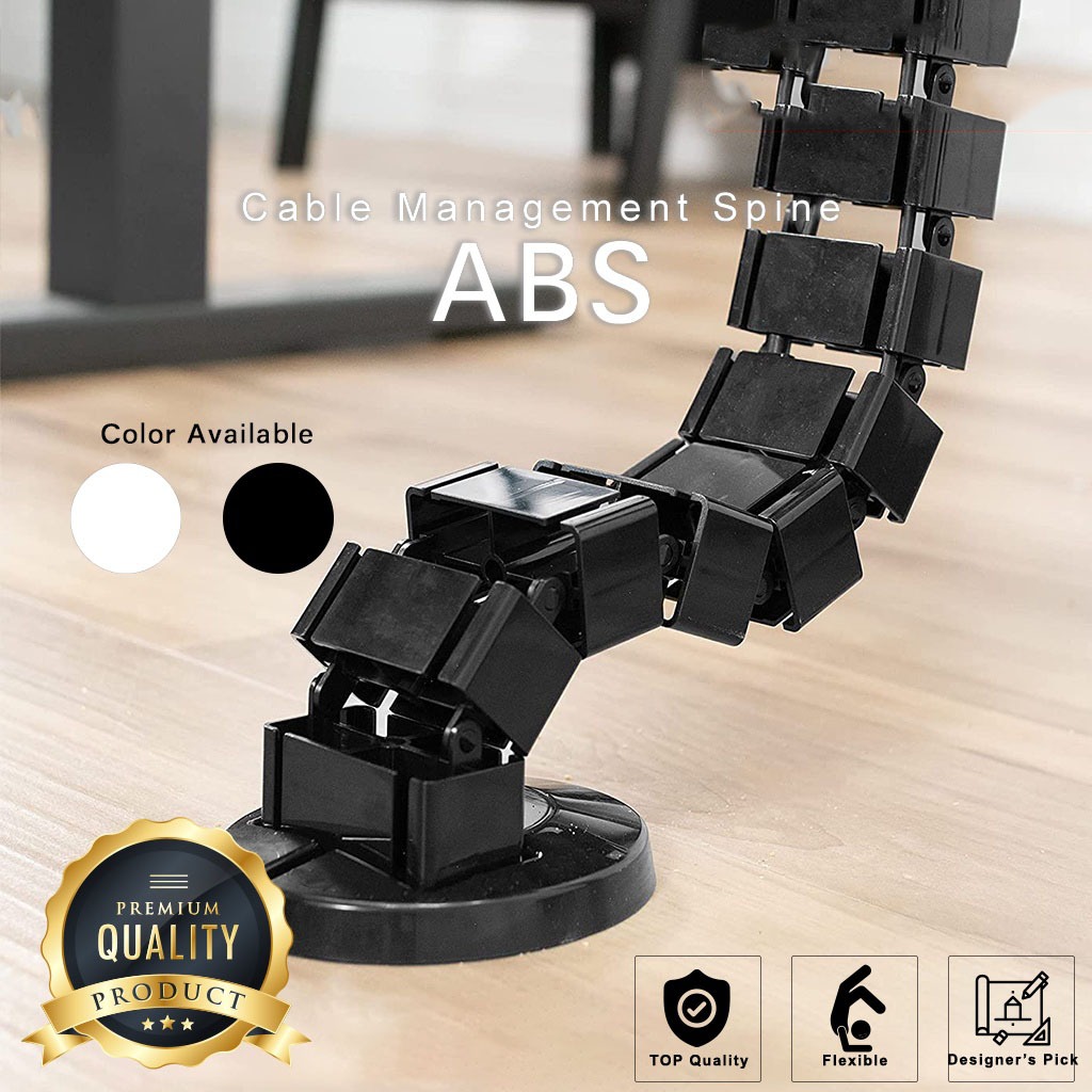 Cable Management Organizer Snake Spine Desk Computre Wire USB Holder ...