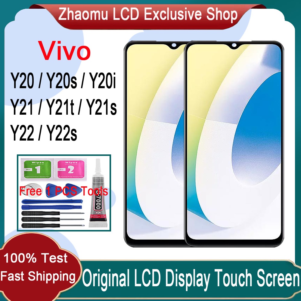 Original Vivo Y20 Y20s Y20i Y21 Y21t Y21s Y22 Y22s LCD Display Touch ...