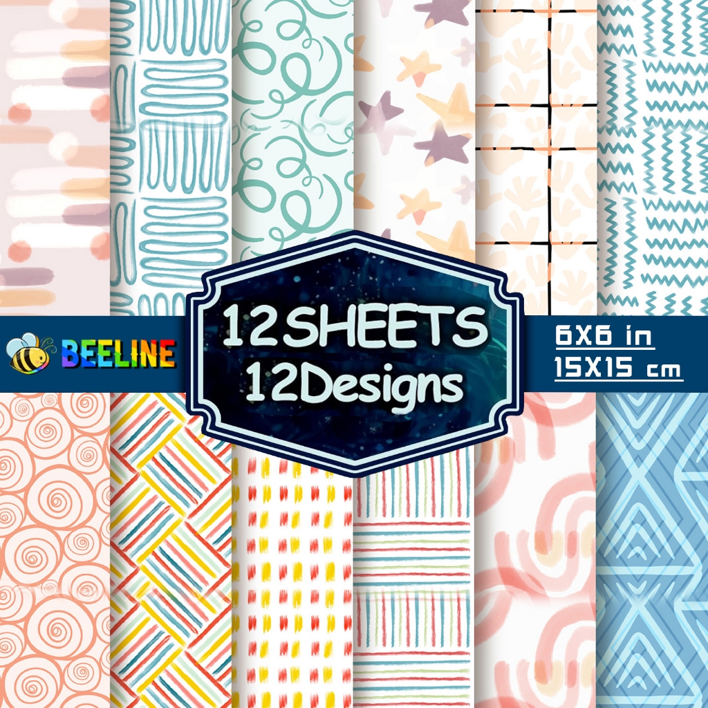 Beeline Bohemian Pattern Paper BOHO Scrapbook Handmade Craft Paper For ...
