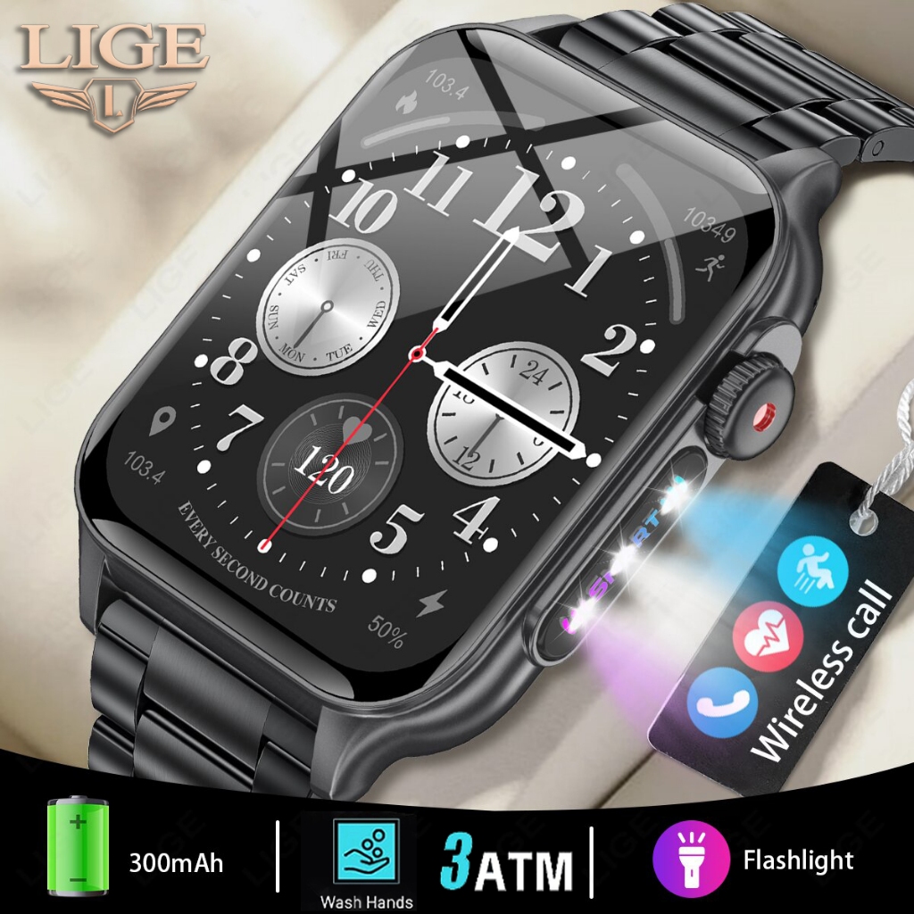 LIGE Jam Tangan Smart Watch Original For Men Women LED Breathing Light ...