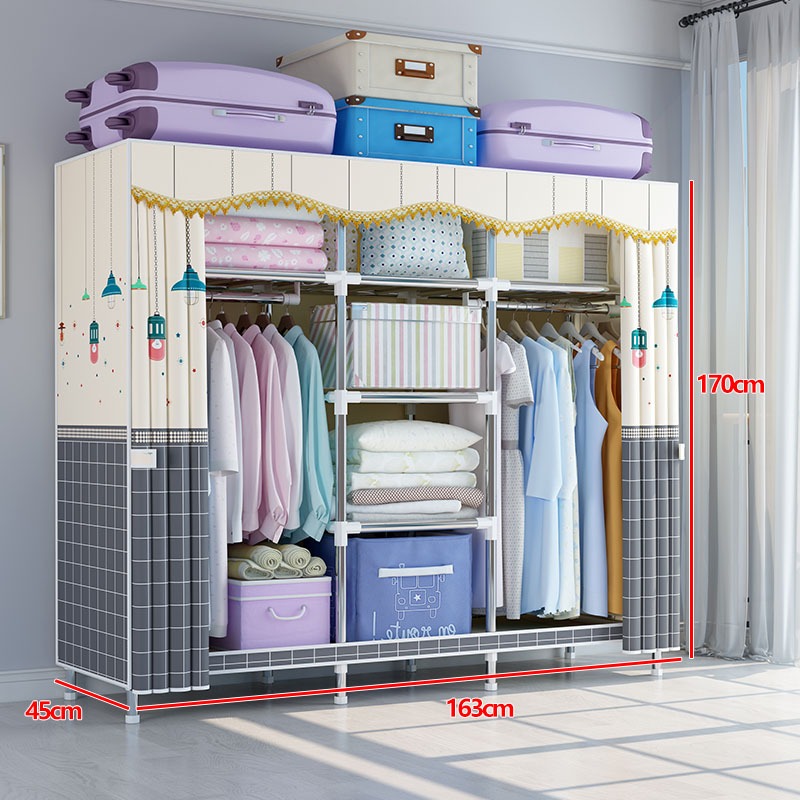 LiGO Clothes Wardrobes diameter 20mm cloth wardrobe Almari Baju Rak ...