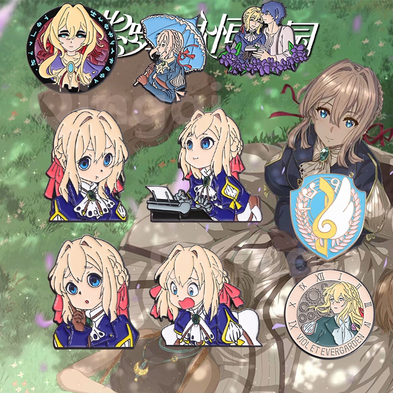 Violet Evergarden Anime Brooch Pins Collect Badges Backpack Collar ...