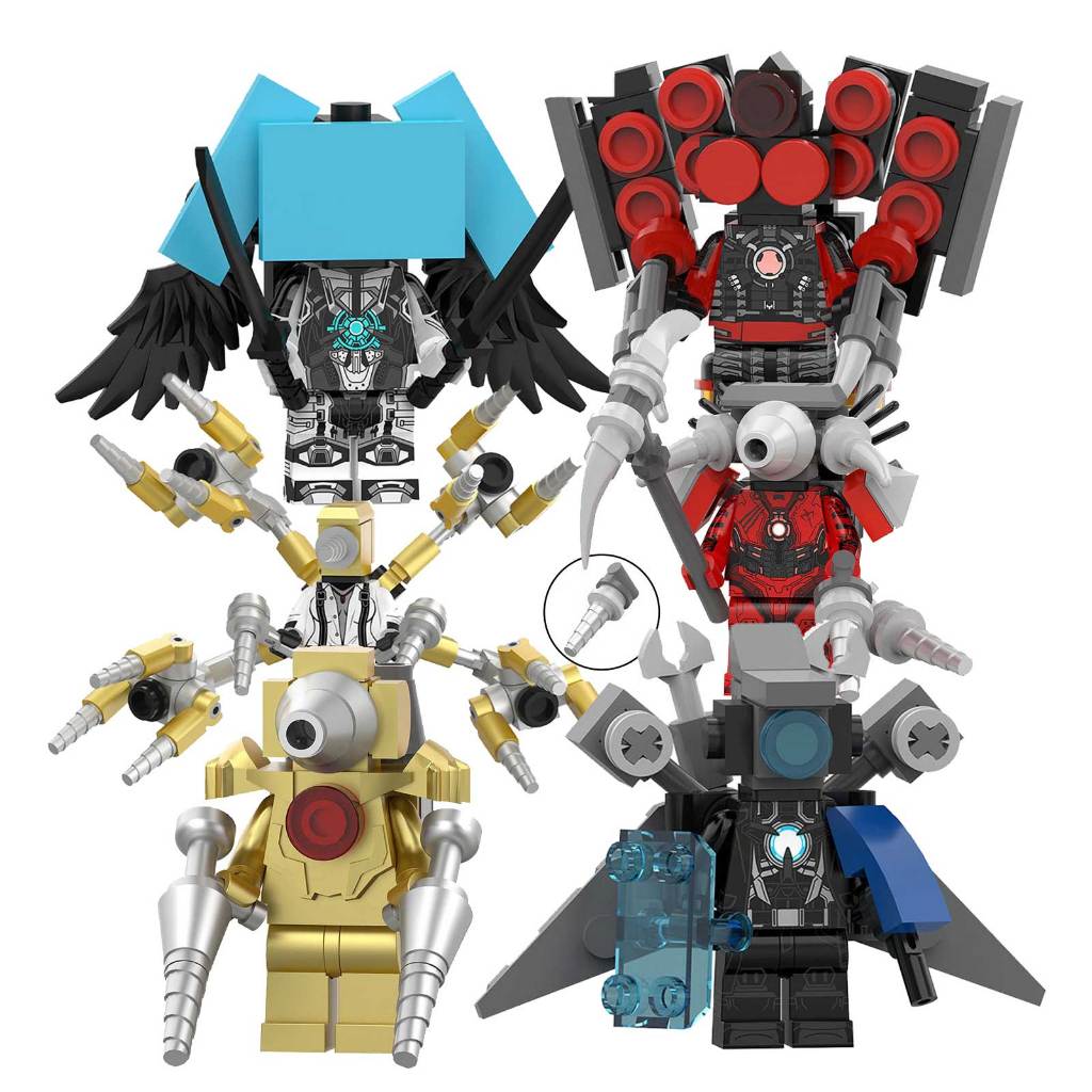 Titan Drillman Cameraman Speakerman Building Block Mini Skibidi Toilet ...