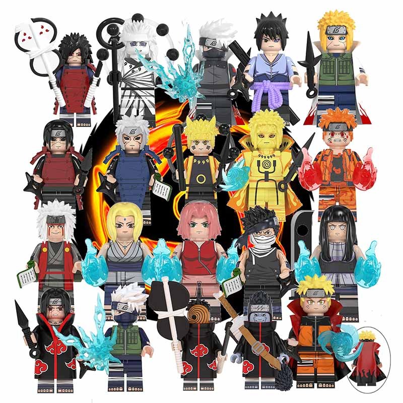 Sasuke Kakashi Madara Zetsu WM6109 Narutoes Building Blocks Anime Might ...