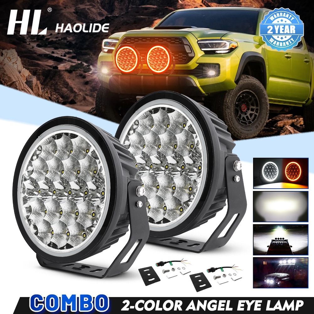 New 9inch Round LED Sportlight with Dual DRL 6500K Driving Light for ...