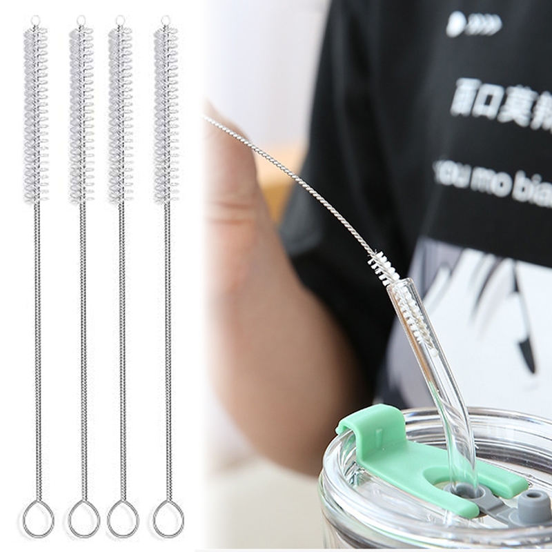 Reusable Stainless Steel Drinking Straw Cleaning Brush For Washing ...