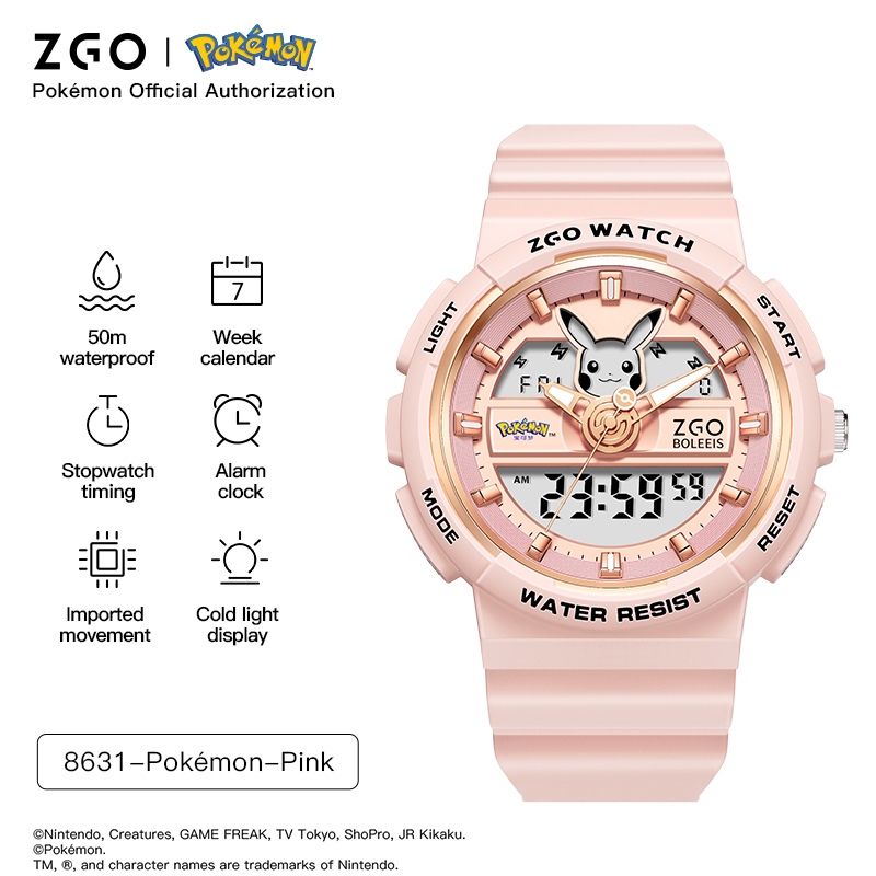 【Hot items】ZGO x Pokemon Pikachu jam tangan Original Electronic Watch ...