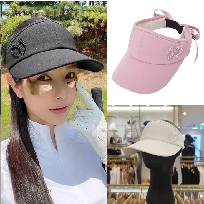 New Ladies Golf Cap Fashion Beaded Design Handmade Fashionable Streamer ...