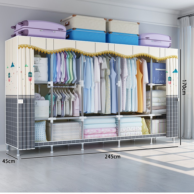 LiGO Clothes Wardrobes diameter 20mm cloth wardrobe Almari Baju Rak ...