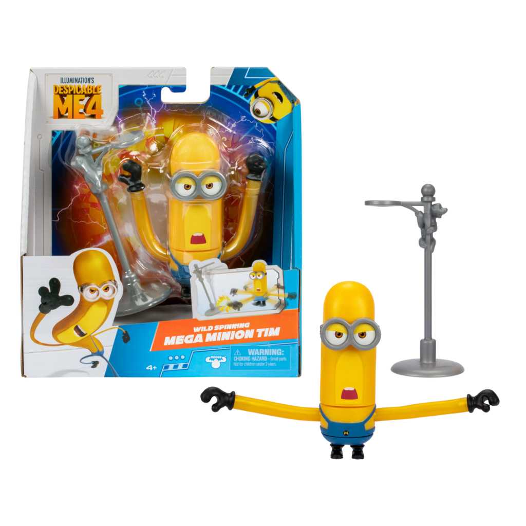 Despicable Me 4 Toys Super Minion Action Figure Super Bouncy Tim (press ...